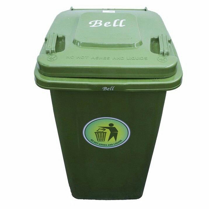 Large garbage bin with wheels 120l / 240l/ green garbage bin outdoor ...