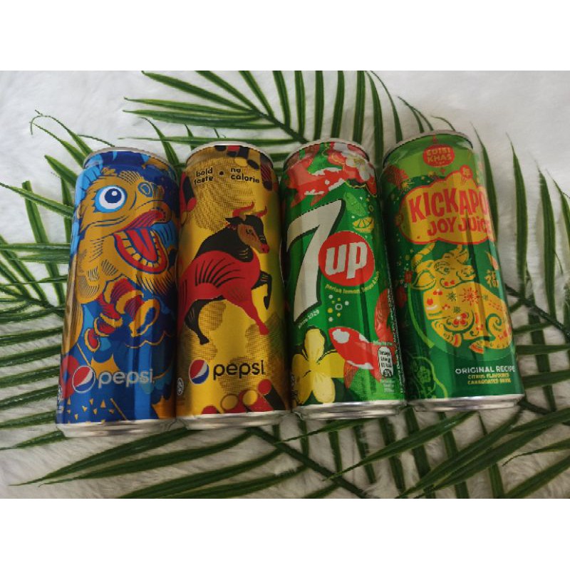 CNY 2021 Pepsi, 7UP, Kickapoo - carbonated drink - koleksi air tin ...