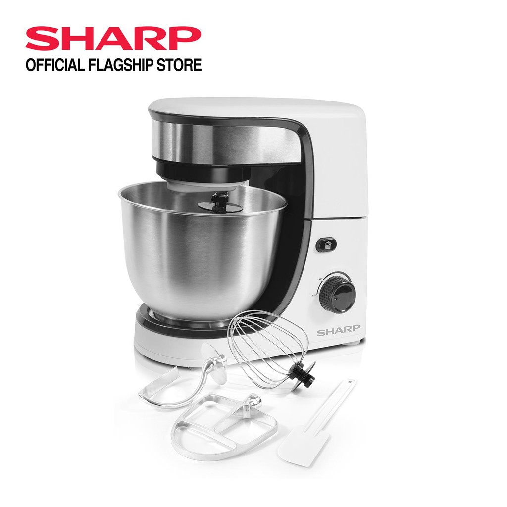 SHARP Stand Mixer EM-S80-WH (5 Speed 4.0L) Stainless Steel Stand Mixer ...