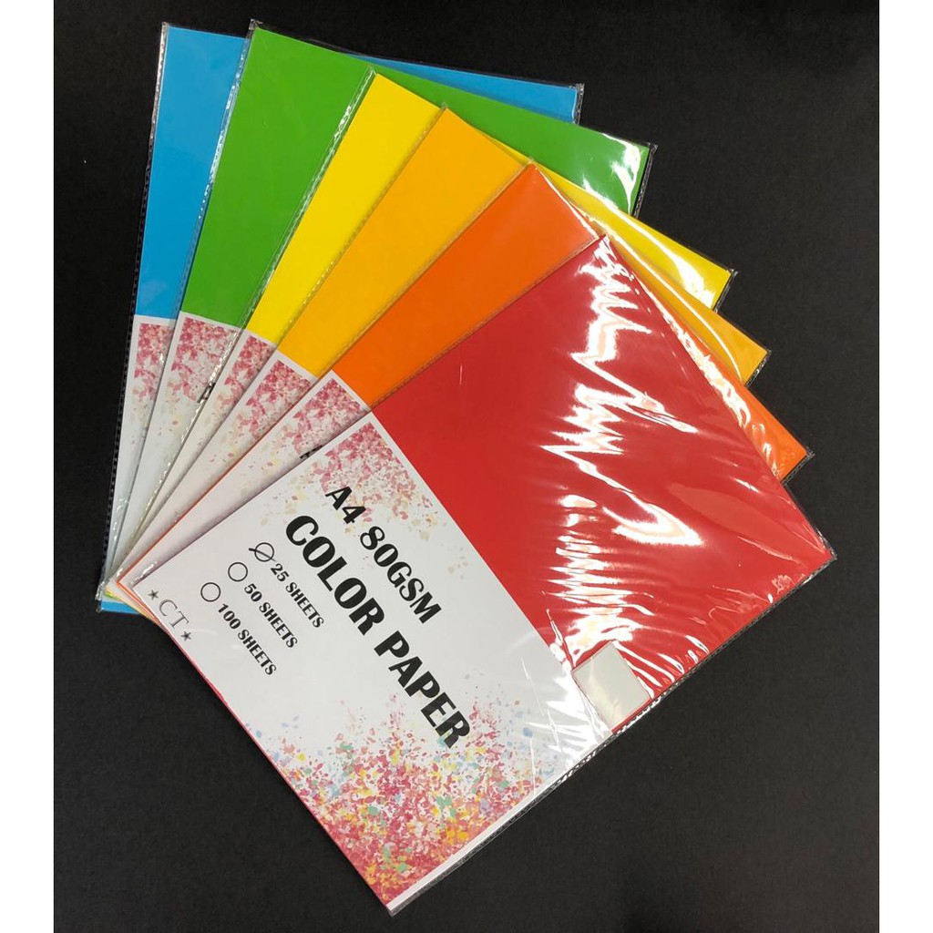 A4 80Gsm Dark Colour Paper (25 Sheets / Pack) (Dark Colour Series ...