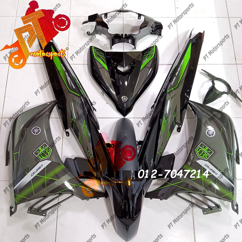 Yamaha Lc 135 Cover Set Black Hijau Lumut Exciter Kings 2022 DNLGM1 ...