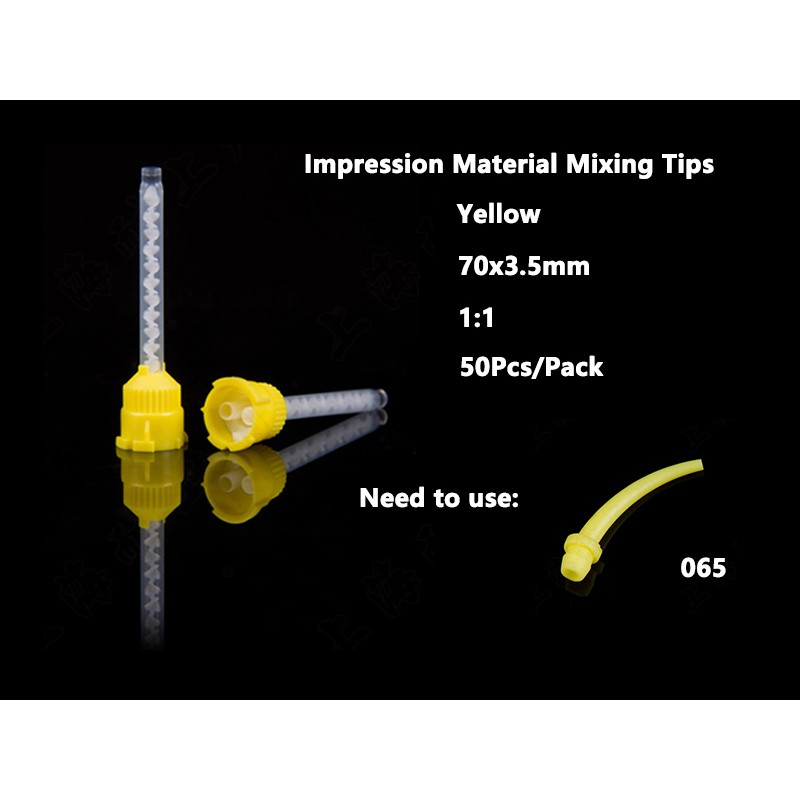 Dental Impression Material Mixing Tips Yellow 1:1 50Pcs/Pack | Shopee ...