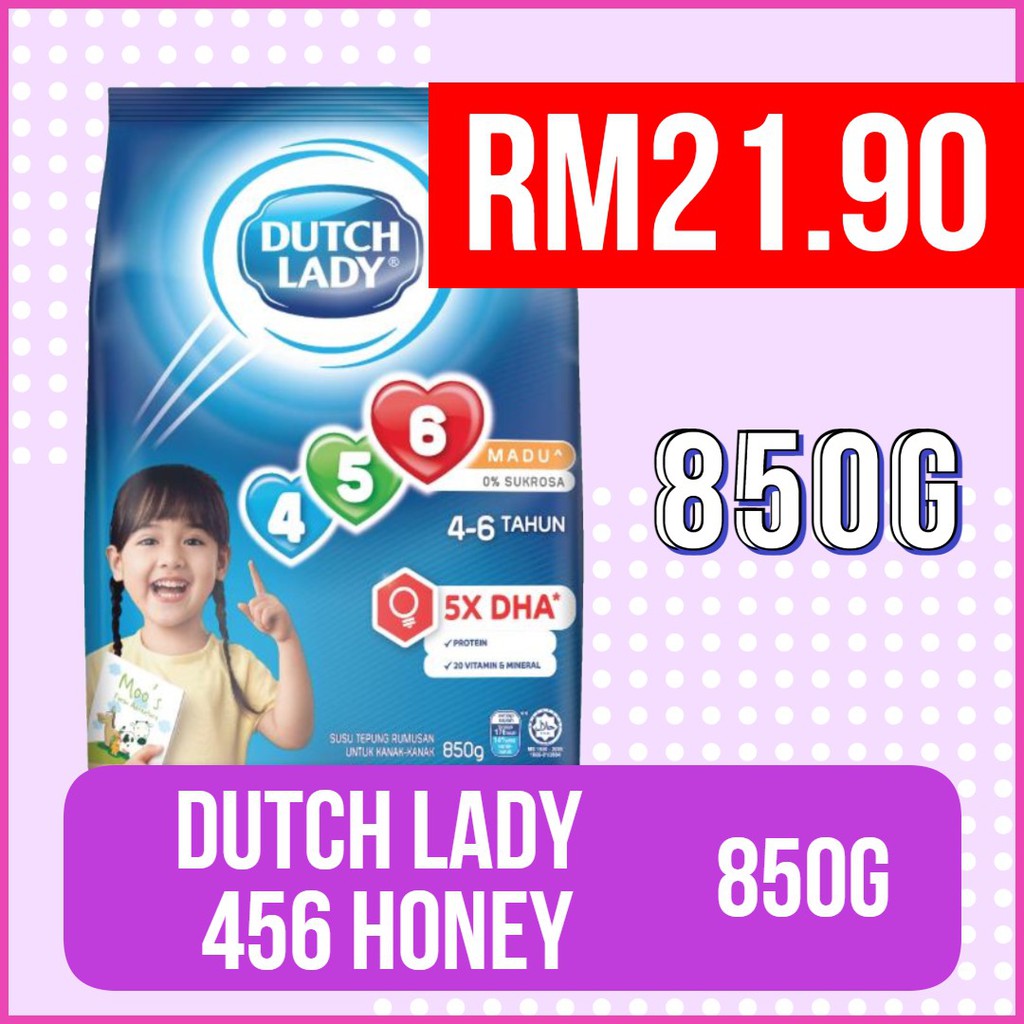Dutch Lady Milk Powder 456 - Honey 850g | Shopee Malaysia