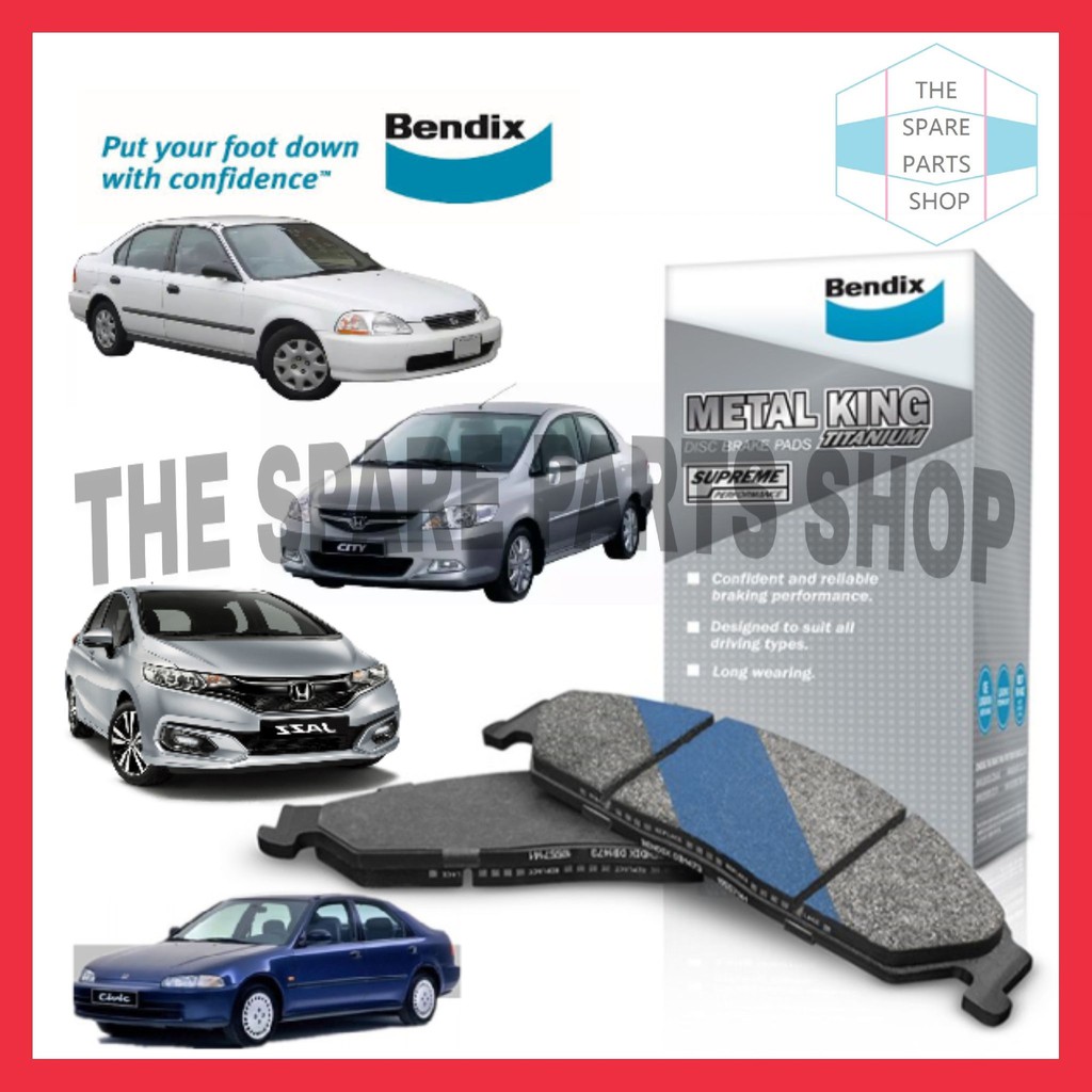 HONDA CIVIC SR4 SO4 CITY SEL JAZZ FRONT BENDIX METAL KING TITANIUM ...