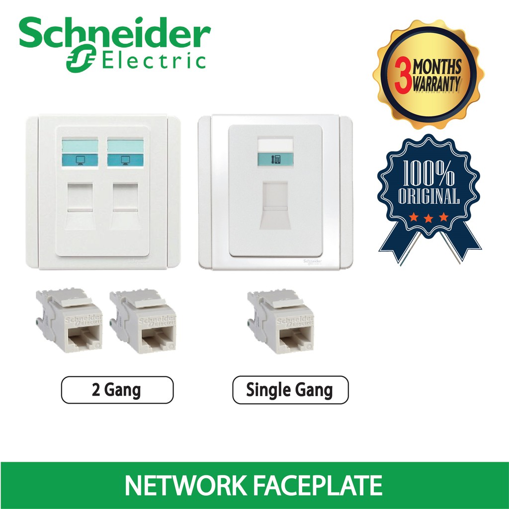 Schneider Cat6 Network Faceplate | Shopee Malaysia