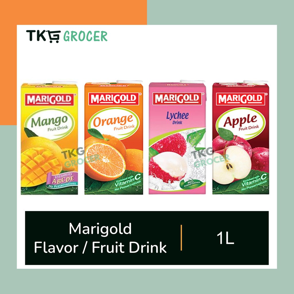Marigold Fruit Drink 1L Mango/Orange/Lychee/Apple | Shopee Malaysia