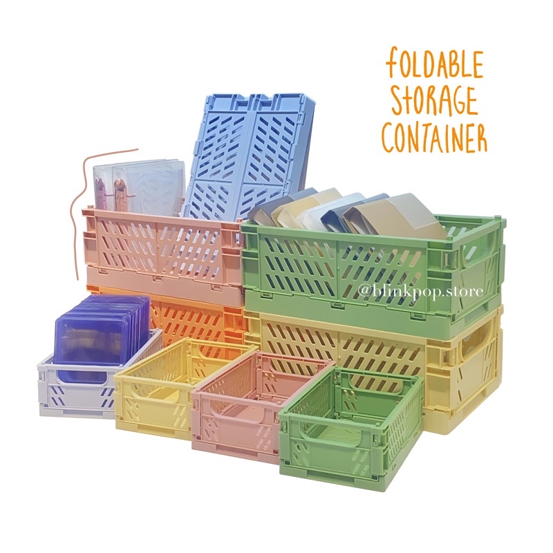 [READY STOCK] FOLDABLE STORAGE CONTAINER Aesthetic Storage Container ...