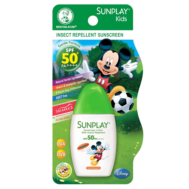 SUNPLAY Kids Sunscreen with Insect Repellent SPF 50 PA++++ 35g | Shopee ...