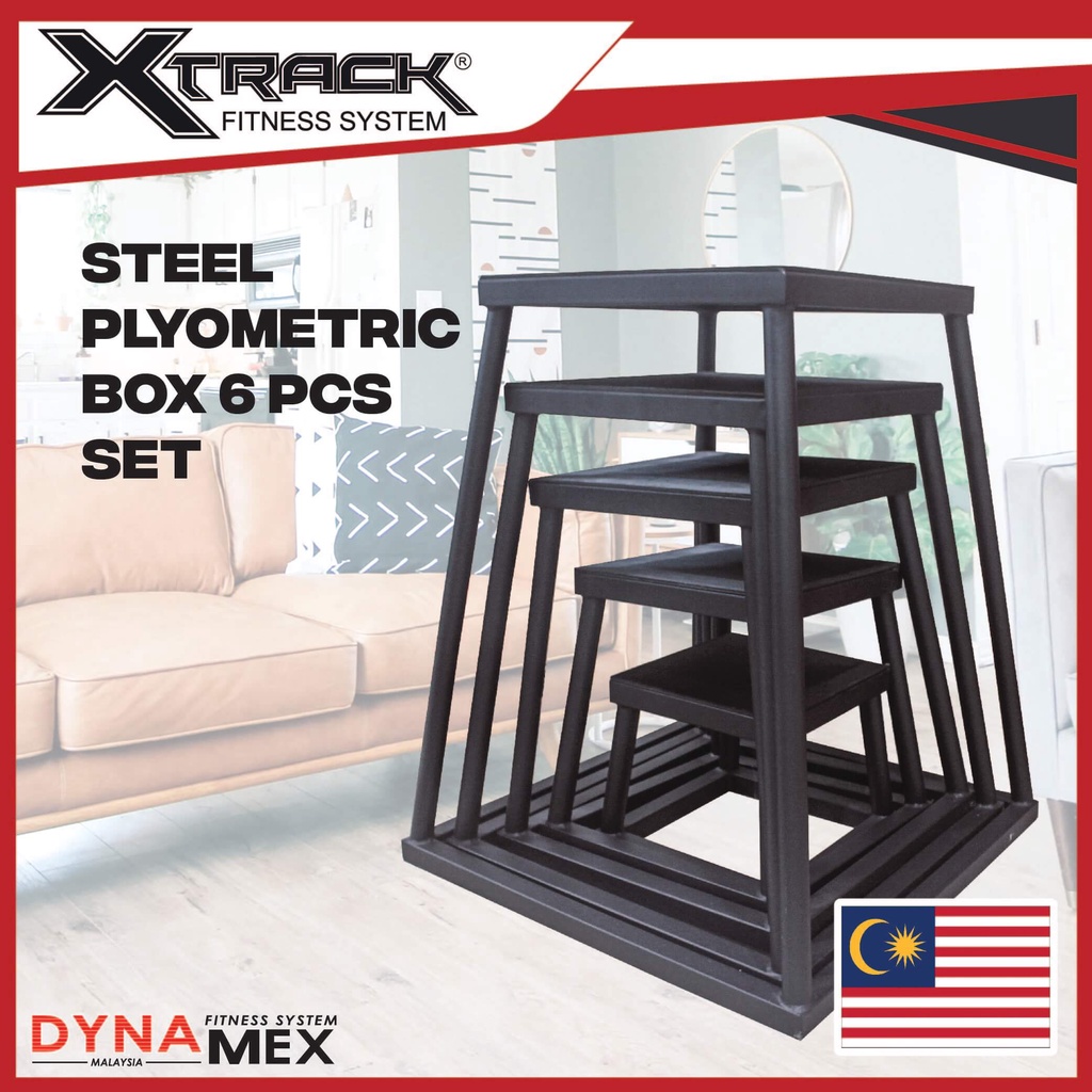Steel Plyometric Box 6 Unit Set (30cm, 50cm, 62cm, 77cm, 92cm, 108cm ...