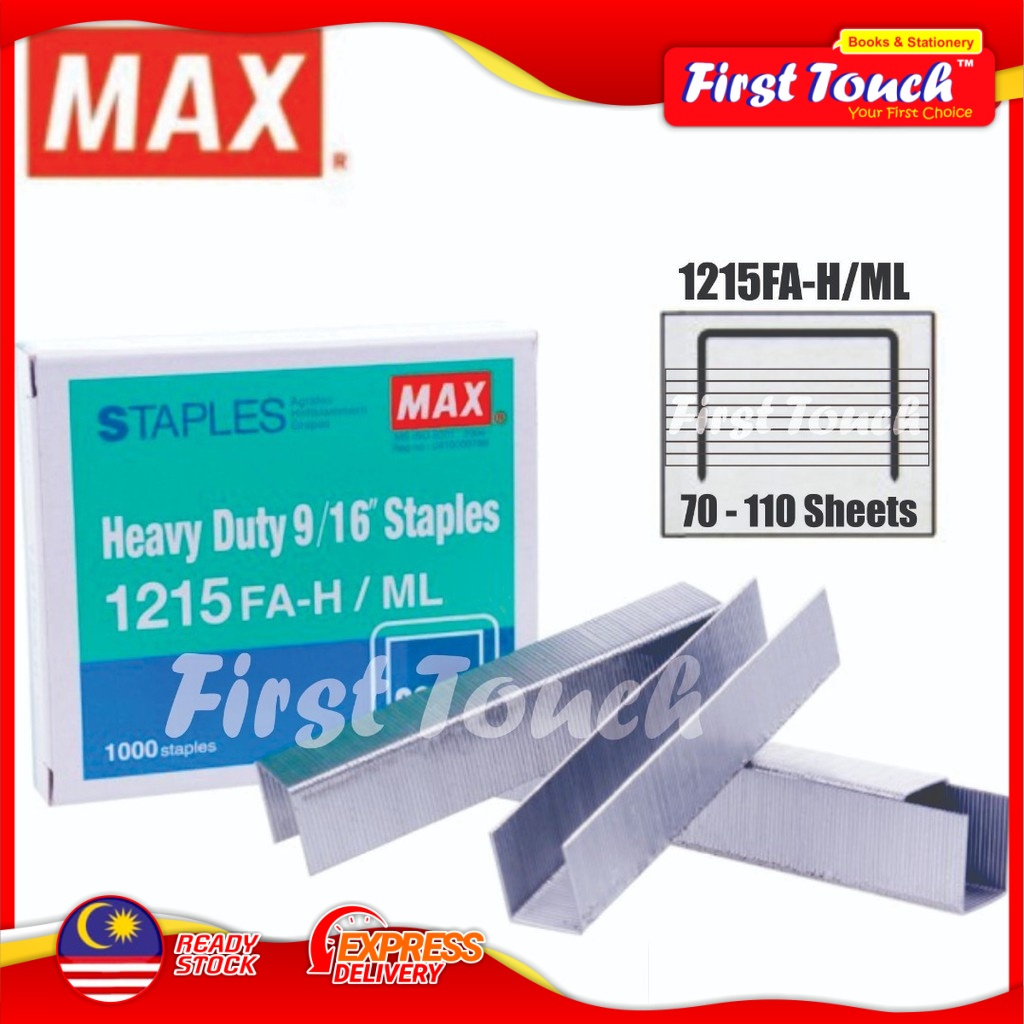 MAX Heavy Duty 9/16" Staples 1215 FA-H / ML | Shopee Malaysia