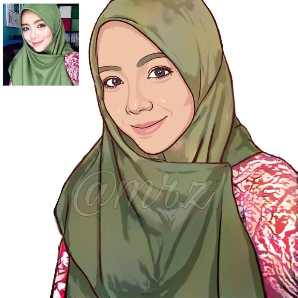 Gambar potret kartun ( portrait photo) | Shopee Malaysia