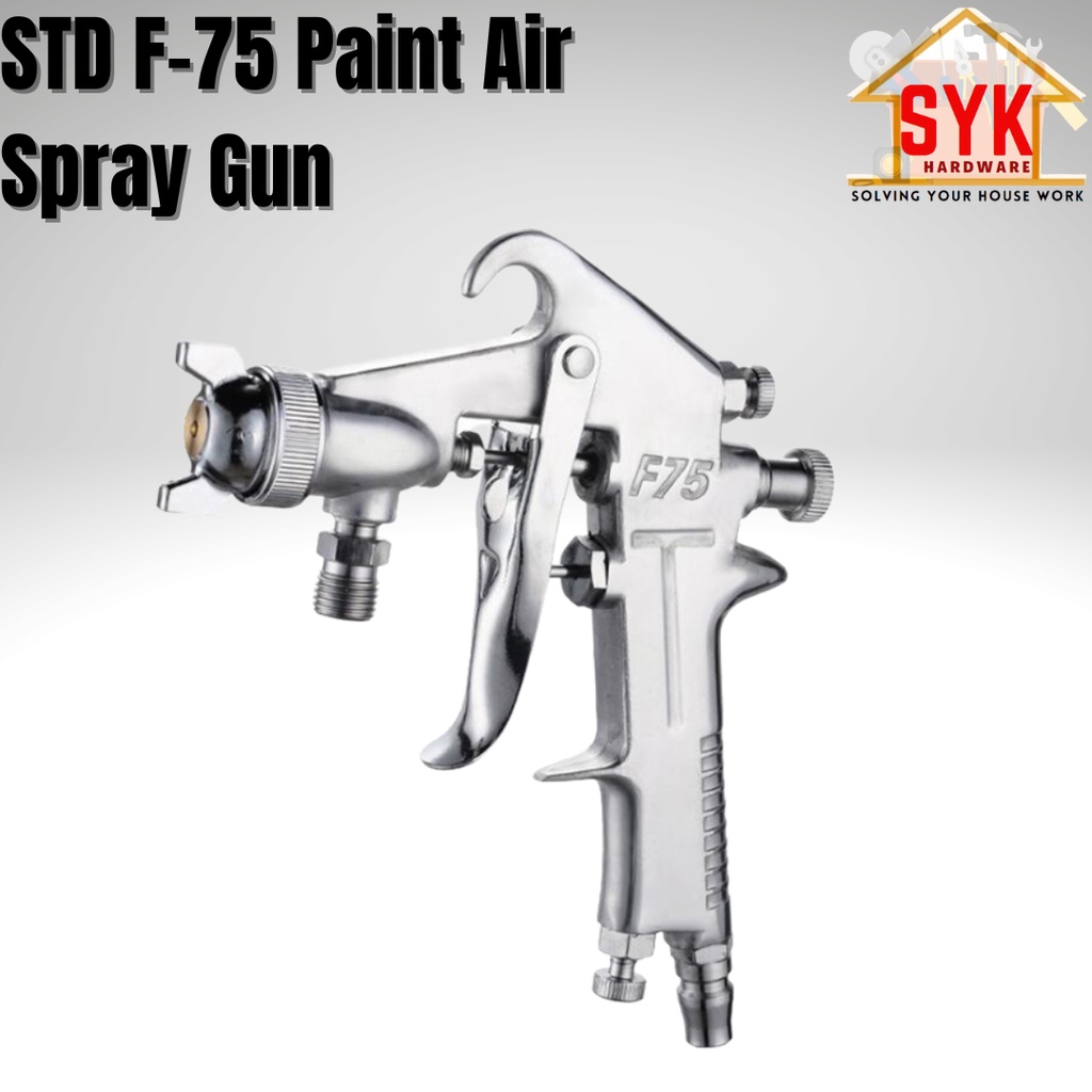 SYK STD F-75 Paint Air Spray Gun Paint 750ml With Aluminium Pneumatic ...