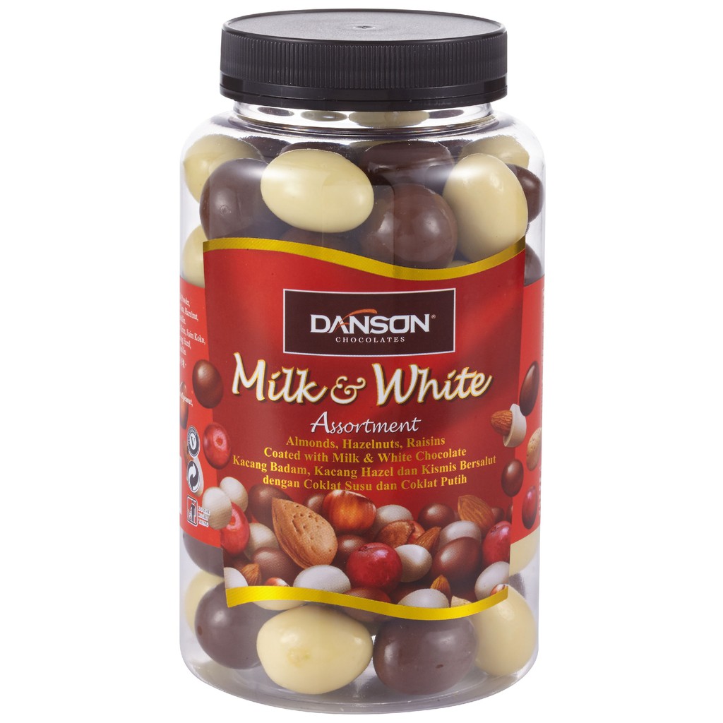 Danson Assortment Coated Milk & White Chocolate 400g Jar | Shopee Malaysia