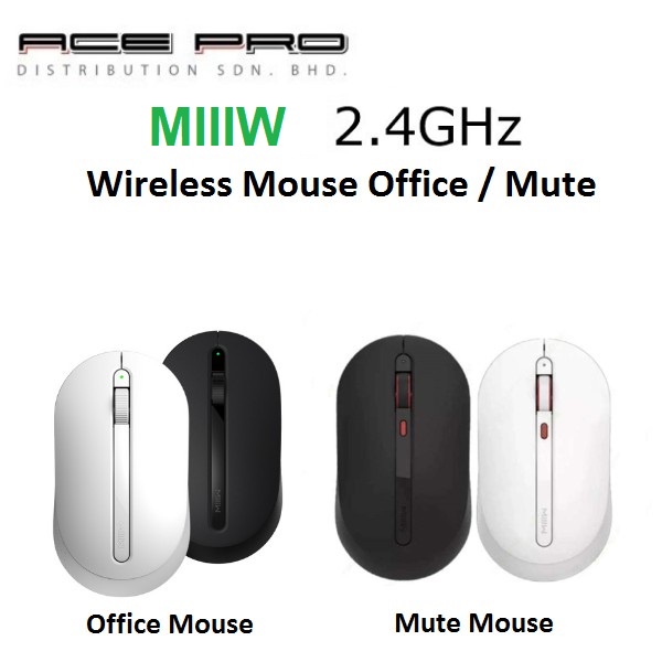 MIIIW Office Wireless Mouse 2.4GHz - MWWM01 / Wireless Mute Mouse ...