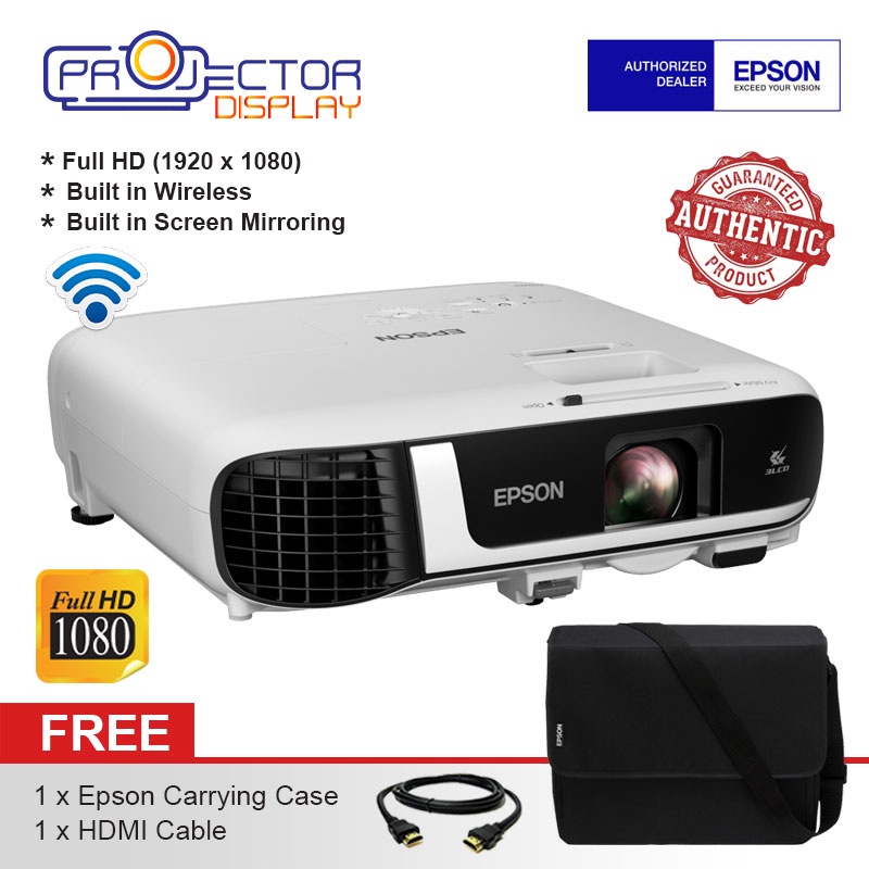 Epson EB-FH52 Full HD 4000 Lumens Business Data Projector Built-In ...