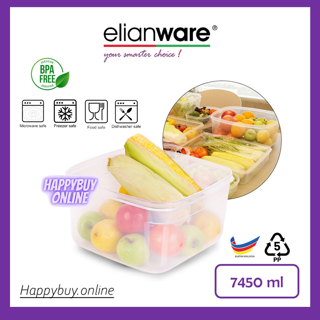 Elianware Food Fridge Keeper Freezer Safe 7450ml Frozen Safe Food ...