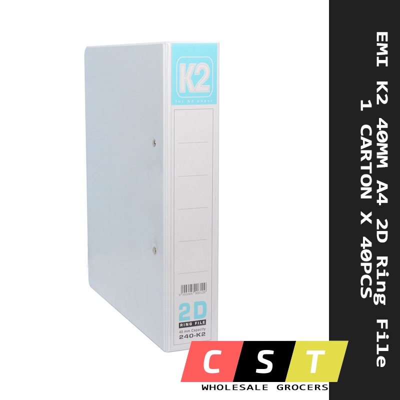 K2 40MM A4 2D Ring File ( 1 CARTON X 40PCS) | Shopee Malaysia