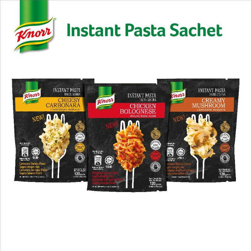 Knorr Sachet Instant Pasta 40g x 3s | Shopee Malaysia