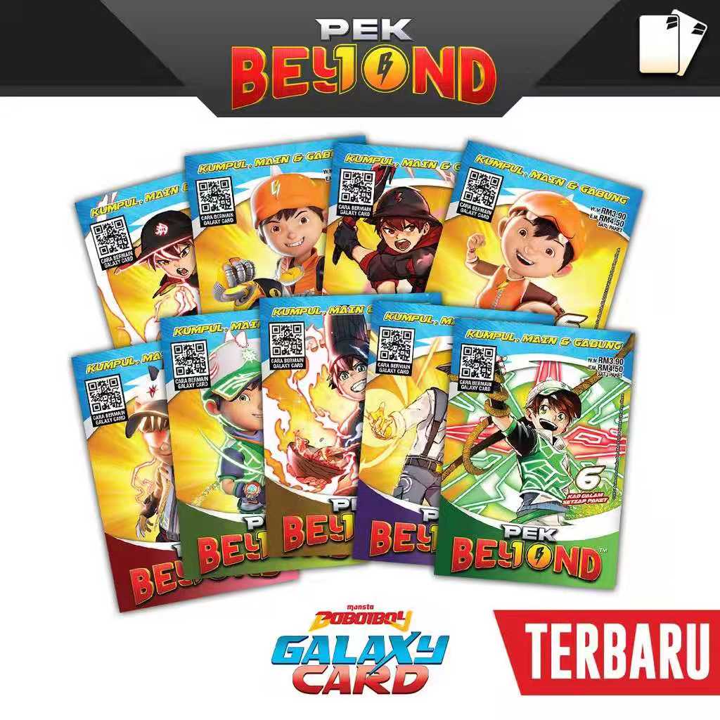 KIDZONE BoBoiBoy Galaxy Card : Pek Beyond (1 pack: 6 cards) [ORIGINAL ...