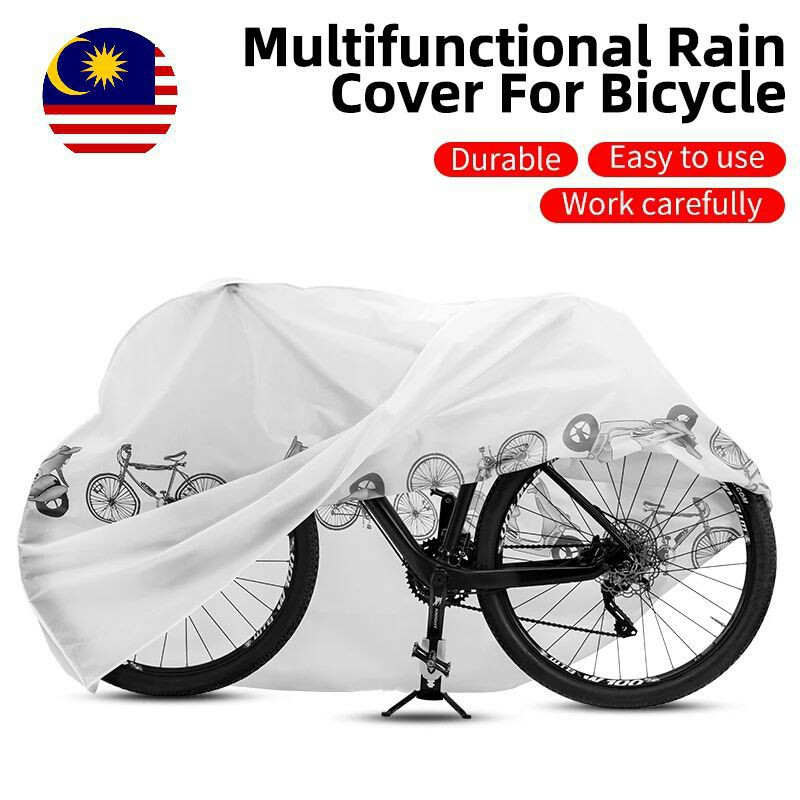 Bicycle Rain Cover Transparent Bike cover Waterproof UV Weather Elastic ...