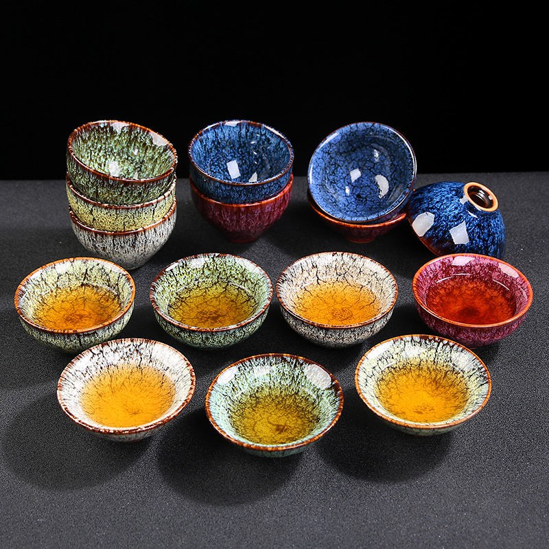 Cawan teh Tianmu Glaze Jianzhan, peribadi, induk, seramik set teh, Cina ...