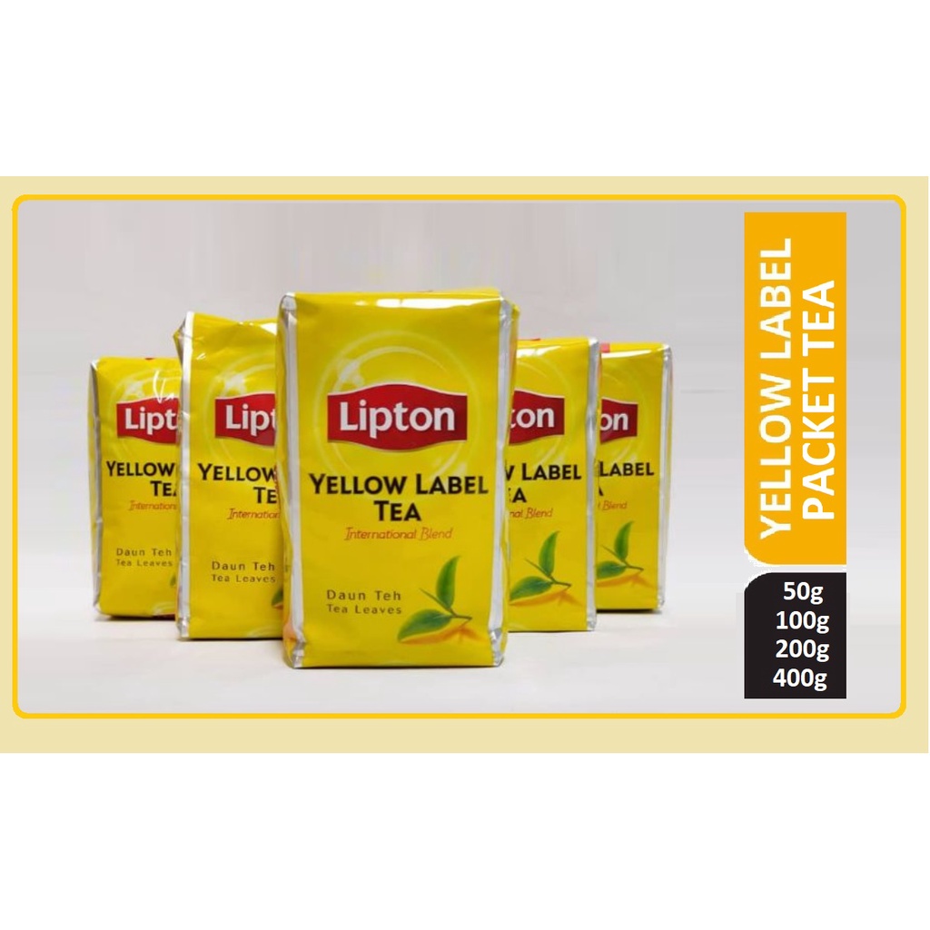 Lipton Yellow Label - Packet Tea - 50g / 100g / 200g / 400g | Shopee ...