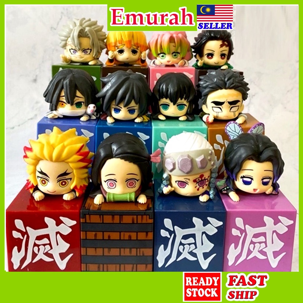 Demon Slayer Mini Cute 3D Action Figure 10cm Kimetsu No Yaiba Tanjiro ...