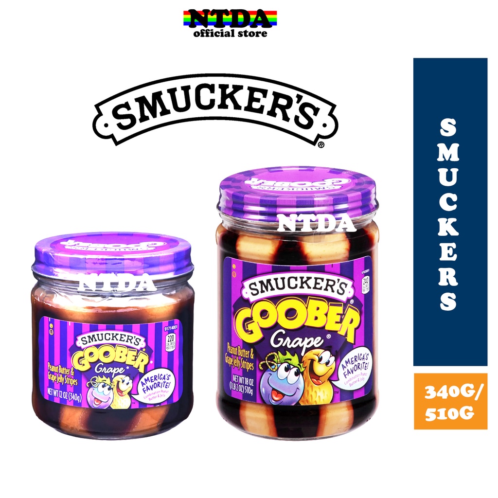 Smucker's Goober Peanut Butter & Grape Jelly Stripes 340G/510G /Mentega ... Smucker's Goober Peanut Butter & Grape Jelly Stripes 340G/510G /Mentega ...