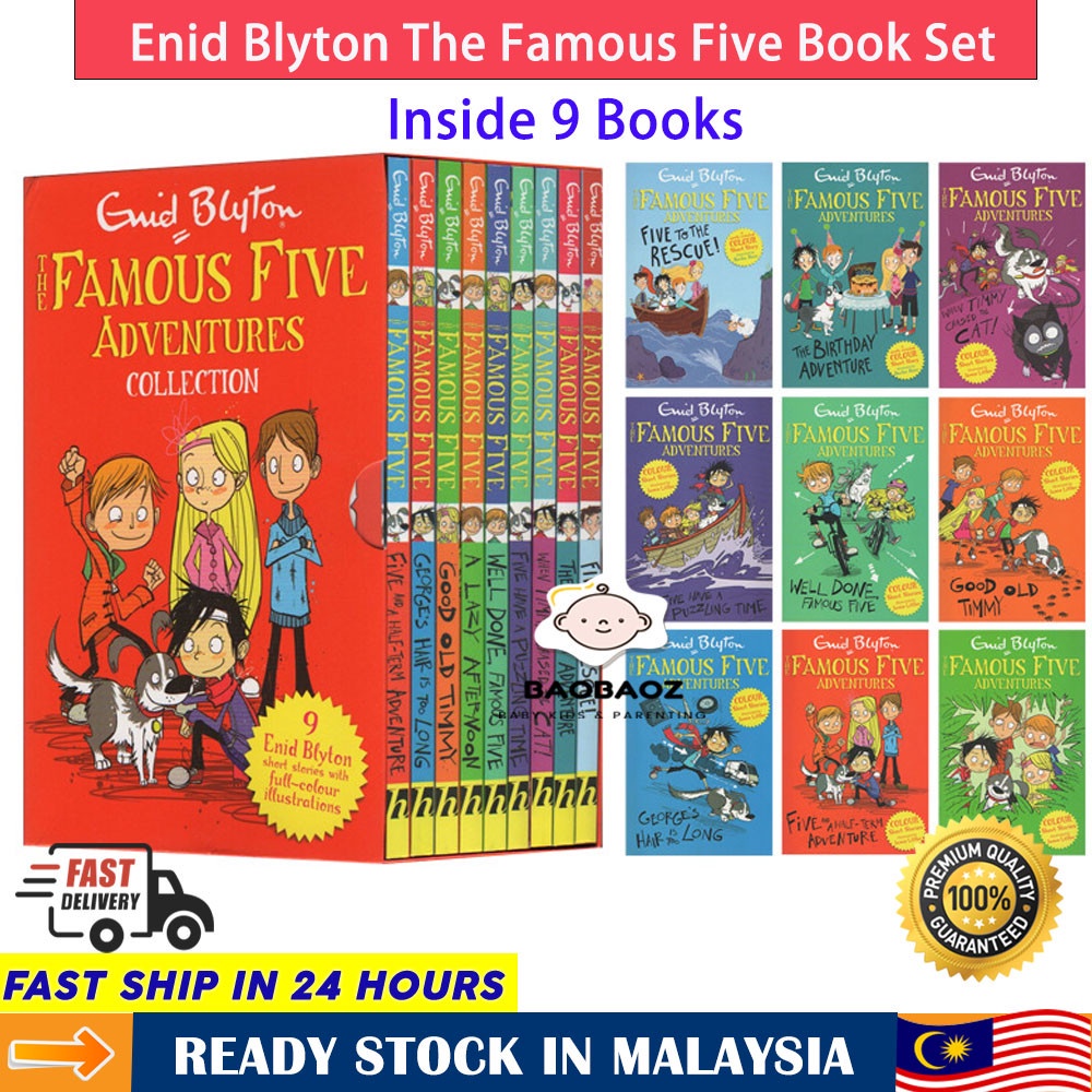 The Famous Five Adventures by Enid Blyton Book Collection ( 9 Books ...