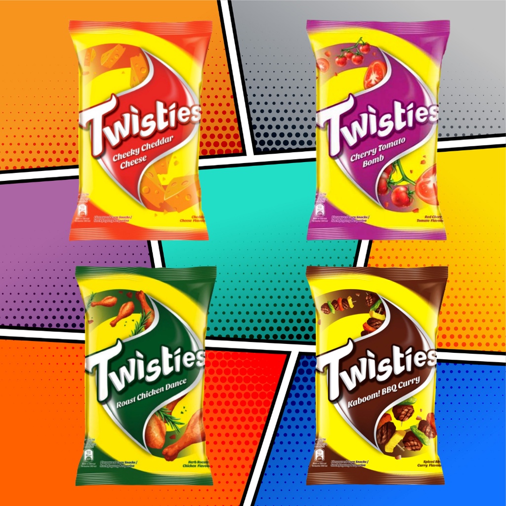 Twisties Jumbo Pack Corn Snacks Cheddar Cheese/Chicken Dance/Cherry ...