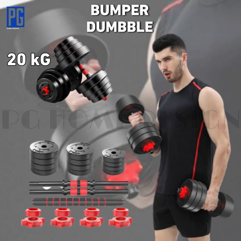 PG HOME:-Dumbbell Bumper Plate Dumble Plate Dumbell & Adjustable Set ...