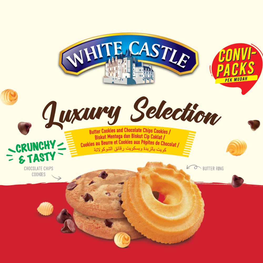 White Castle Selection - assorted Butter / Chocolate Chips Cookies (1 ...