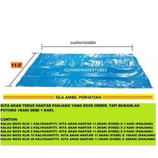Blue Plastic Canvas Construction PE Sheet Plastik Biru Kontrit Floor ...