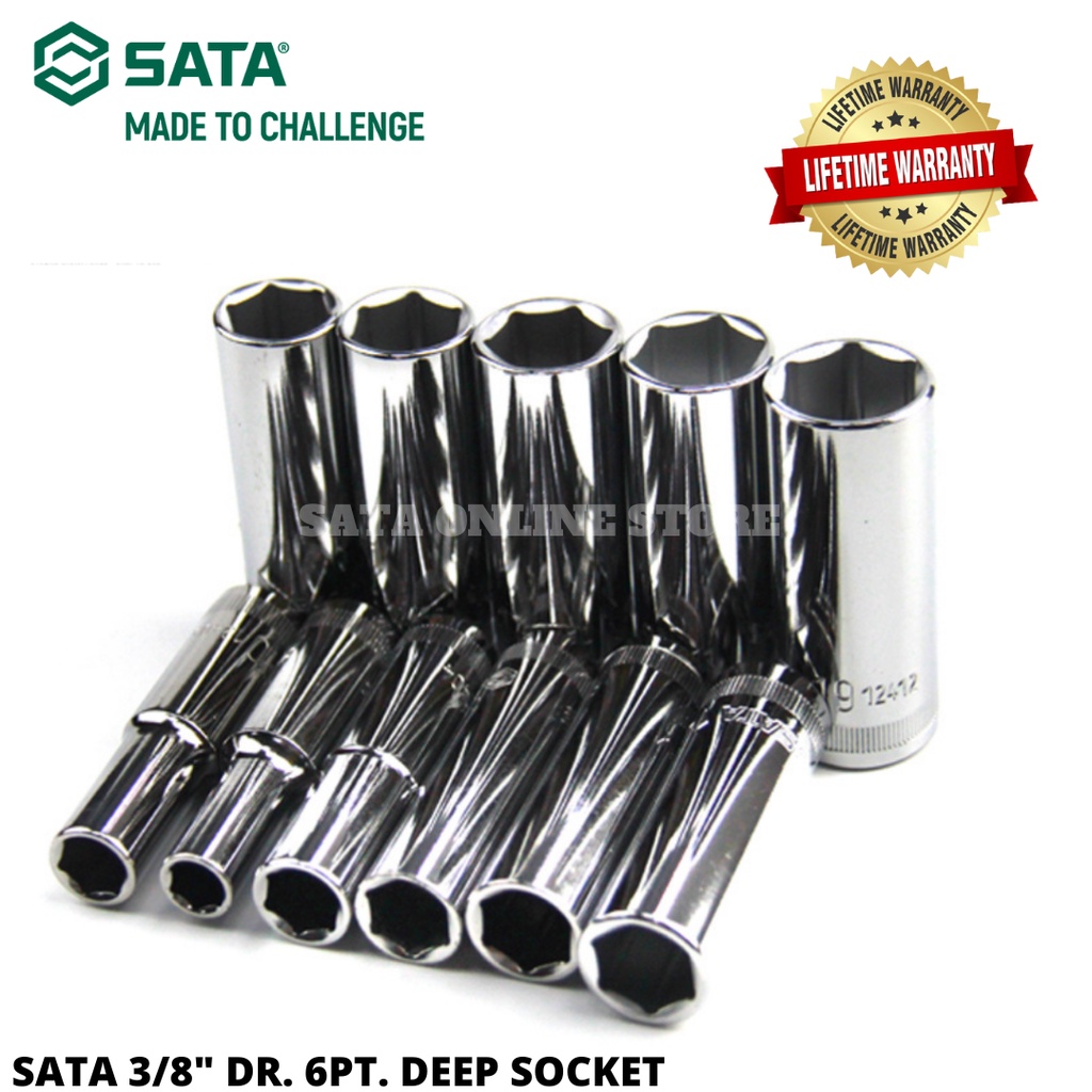 SATA 3/8'' DR. DEEP SOCKET / SATA JUNIOR SOCKET / SOCKET TOOLS / 6PT ...