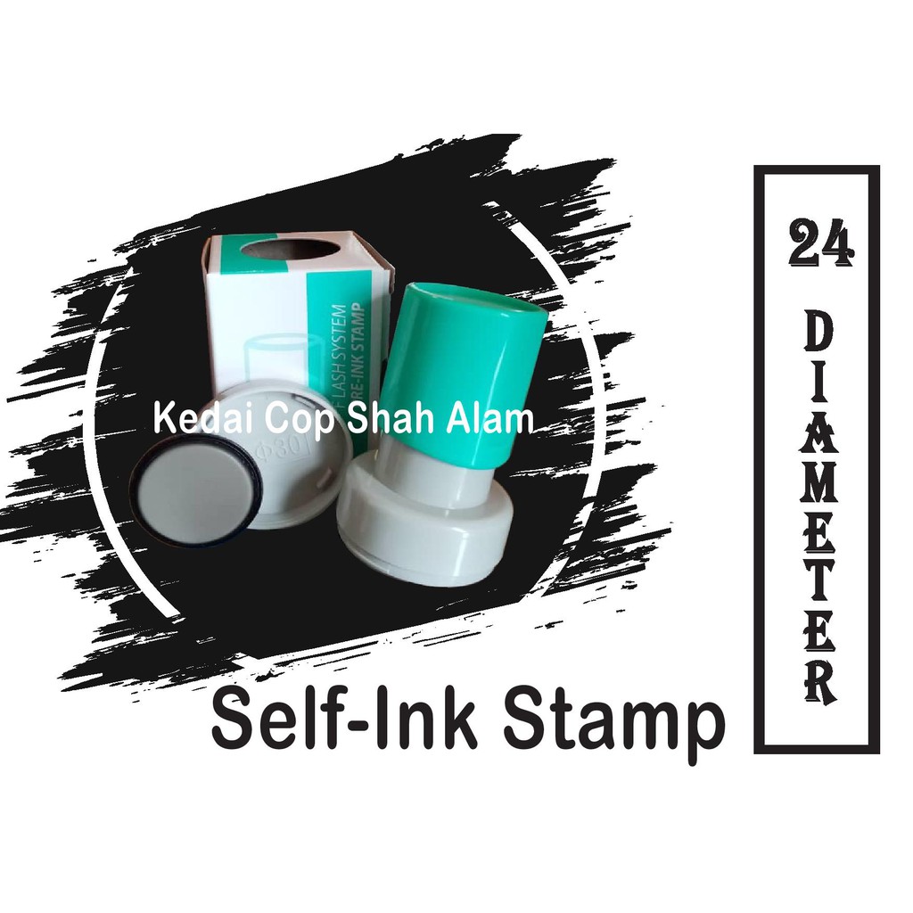 Cop Bulat F30 Self-Ink Stamp 24mm diameter (Siap dalam 5 MINIT sahaja) | Shopee Malaysia