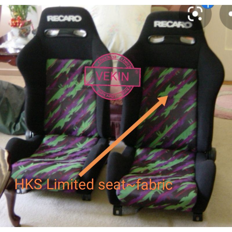 HKS Limited kain Recaro sport seat fabric car Cushion Kereta van kerusi ...