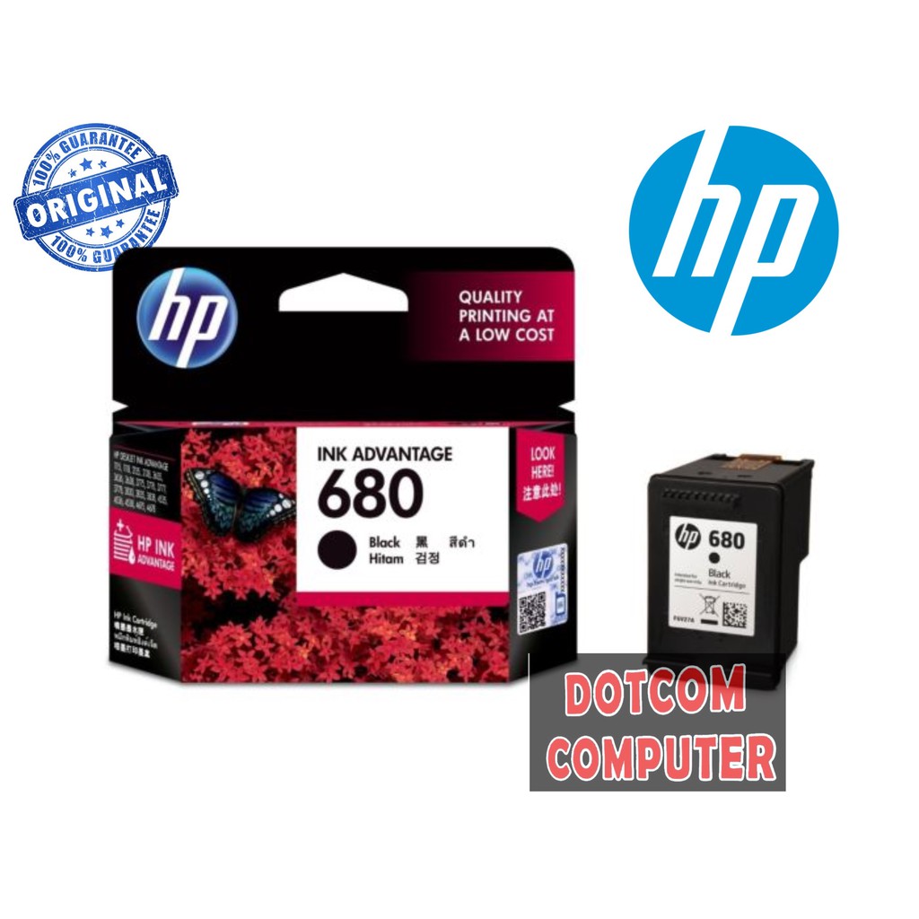 [ 100% Original or Refund ] Hp 680 Black Cartridge Ink / Original Color ...