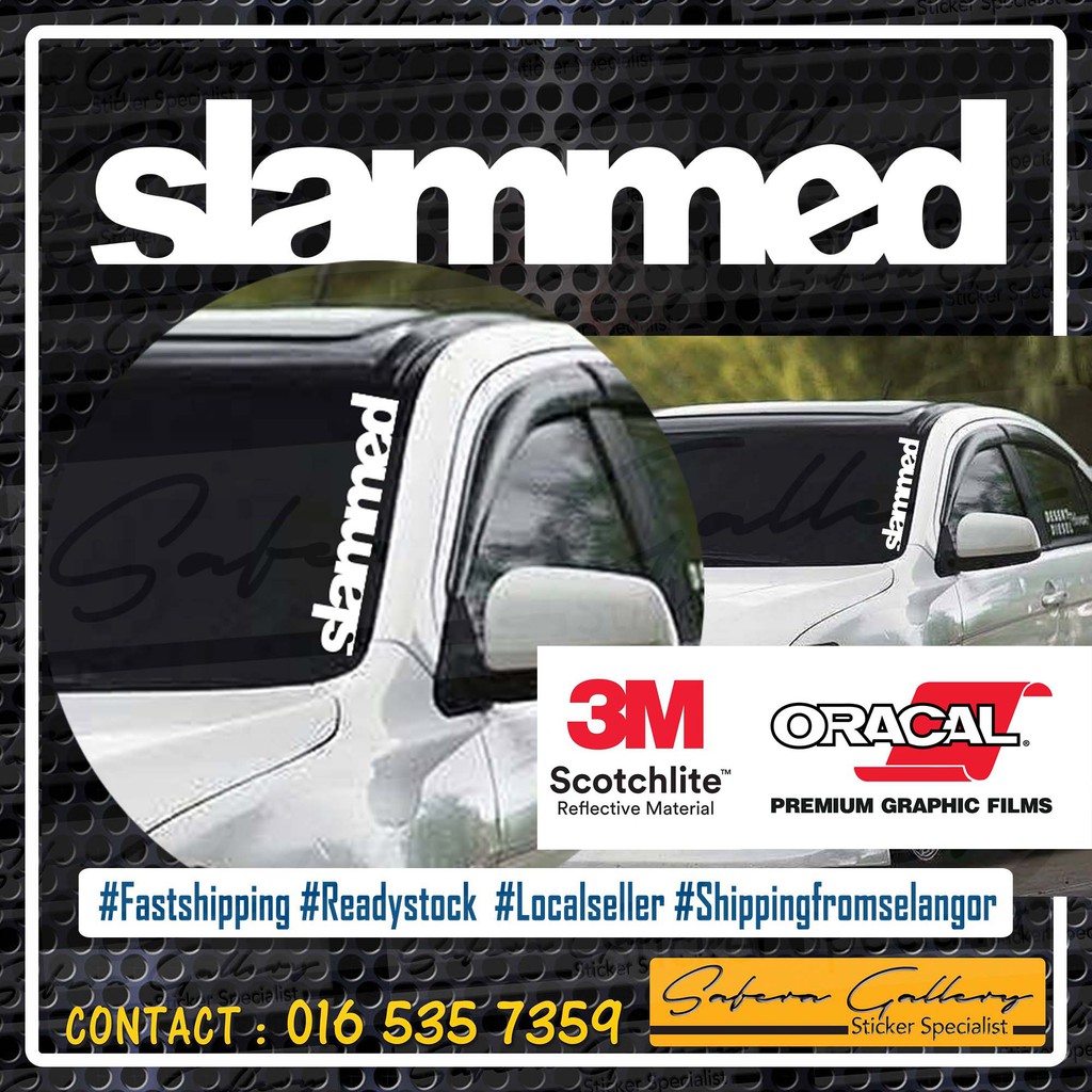 Slammed car sticker / sticker kereta slammed / slammed bumper body ...