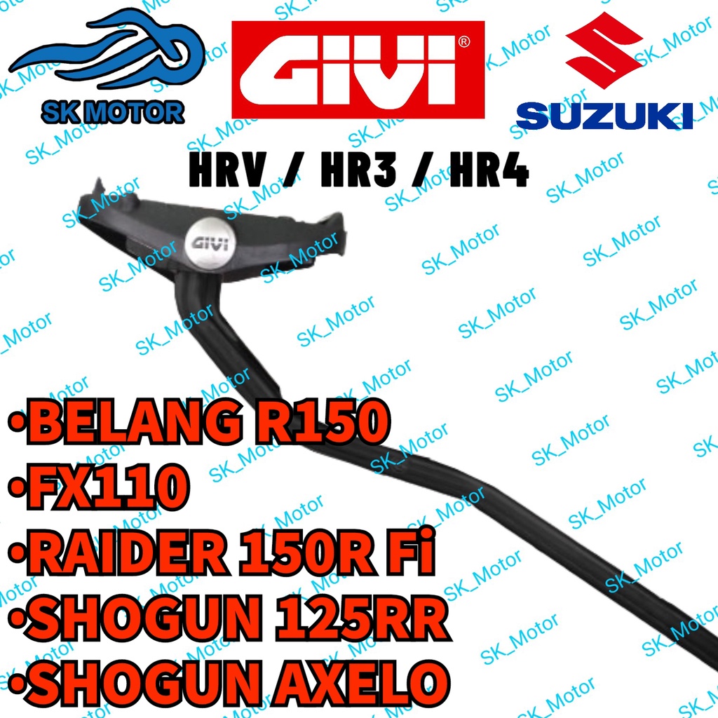 GIVI Suzuki BELANG R 150 FX 110 RAIDER 150 R FI SHOGUN 125 RR AXELO 125 HR3 HRV Heavy Duty ...