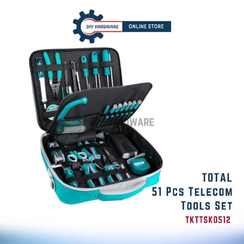 TOTAL 51pcs Telecom Tools Set TKTTSK0512 | Shopee Malaysia
