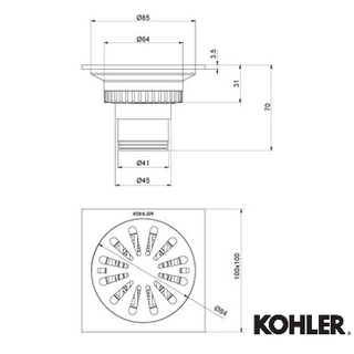 KOHLER FLOOR DRAIN (K-R7275T-B-CP) | Shopee Malaysia