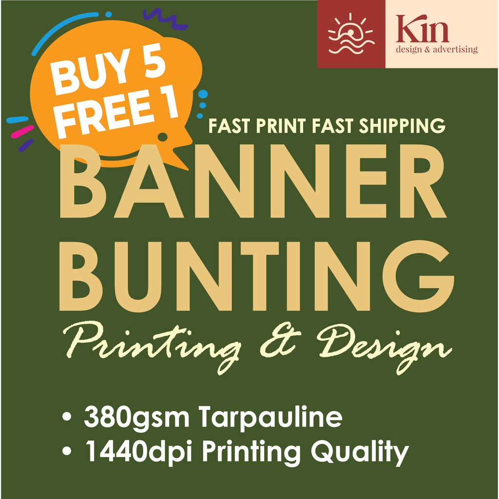 KIN - Customized Banner Bunting Printing & Design (Eyelets/PVC/Pocket ...
