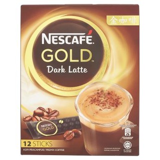 Nescafé Gold Dark Latte Premix Coffee 12 Sticks x 34g | Shopee Malaysia