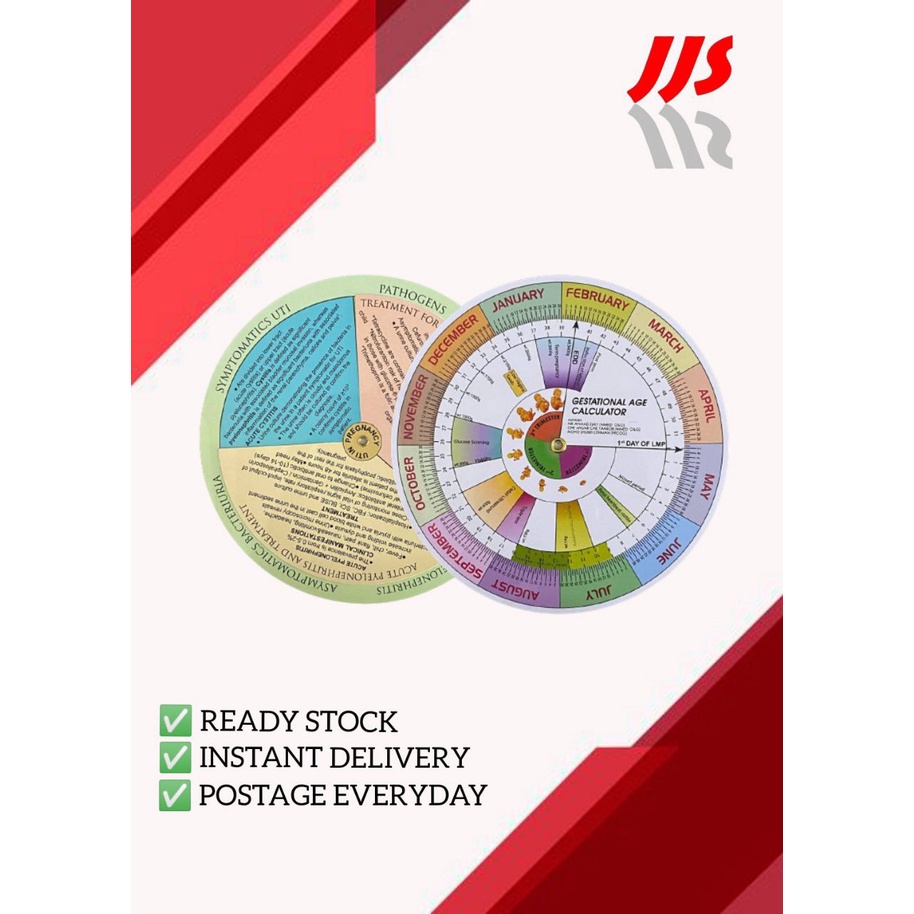 PREGNANCY WHEEL /GESTATIONAL AGE CALCULATOR DISC ( 1 PCS ) Random ...