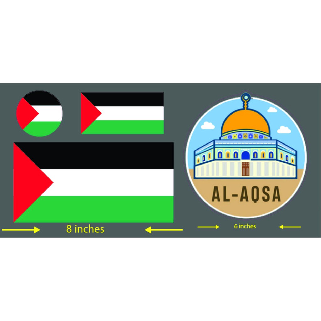 STICKER BENDERA PALESTINE DAN AL AQSA | Shopee Malaysia