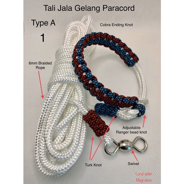 Tali jala ikan/udang cast net rope (new design) | Shopee Malaysia