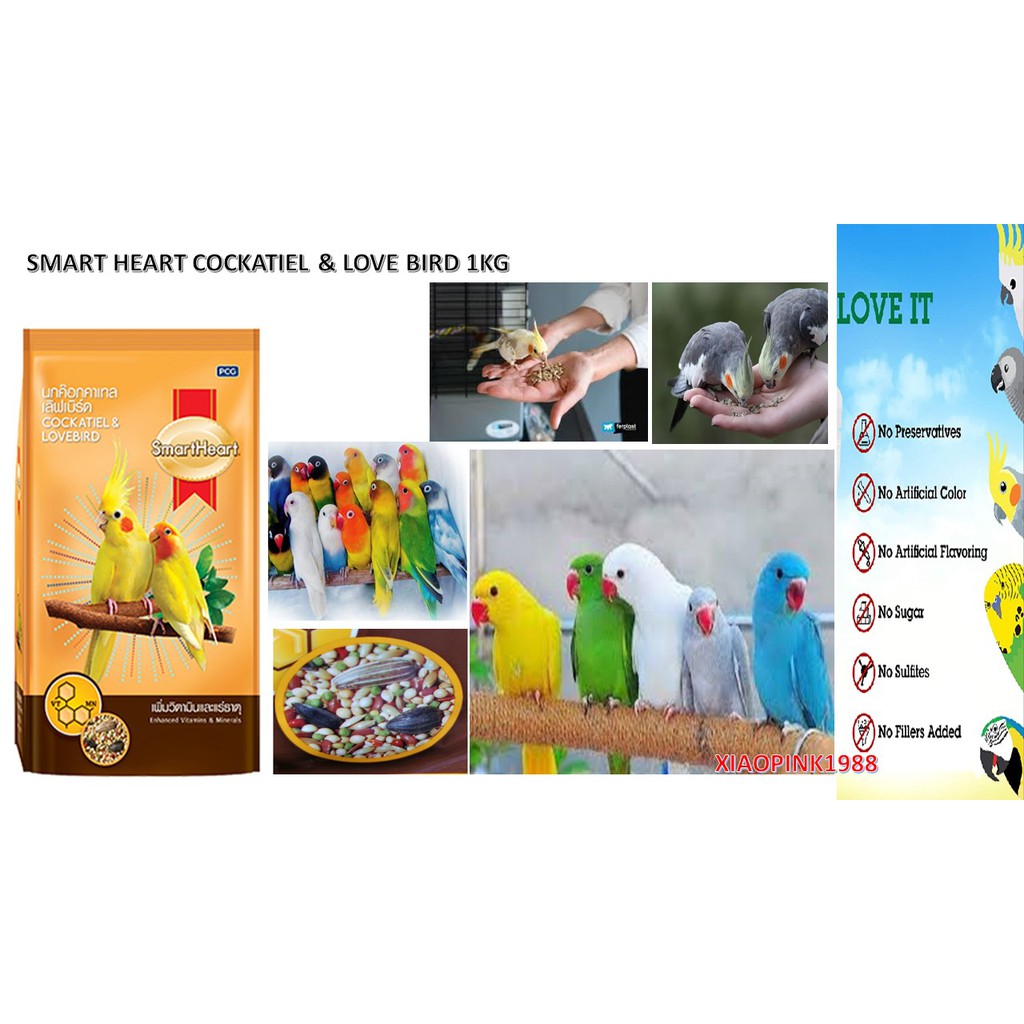 Smart Heart Bird Food (Love Bird & Cockatiel) 1kg | Shopee Malaysia