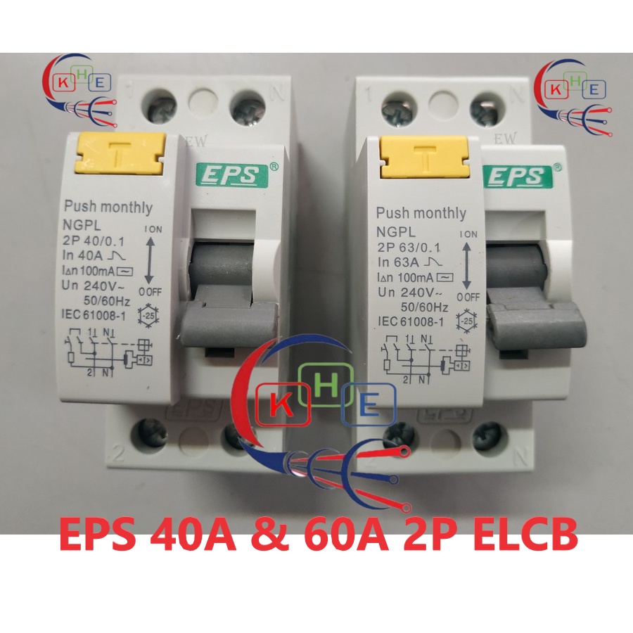 EPS 40A 2P ELCB /63A 2P RCCB -SIRIM APPROVED | Shopee Malaysia
