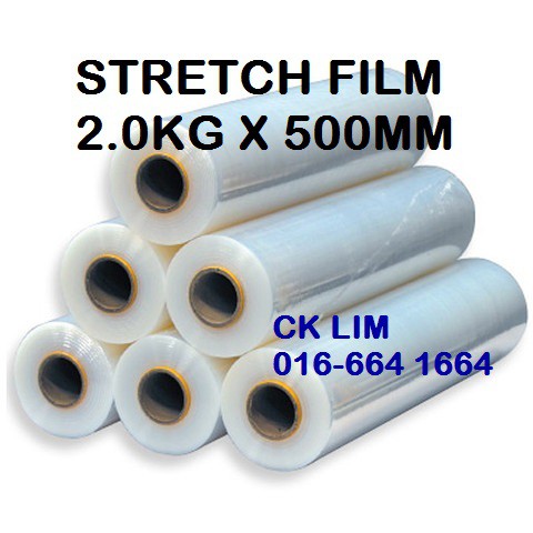 TRANSPARENT STRETCH FILM 2.2KG X 500MM (1 CARTON) (200 CORE) [SF02 ...
