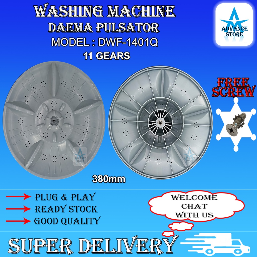 WASHING MACHINE PULSATOR DAEMA DWF-1401Q | Shopee Malaysia